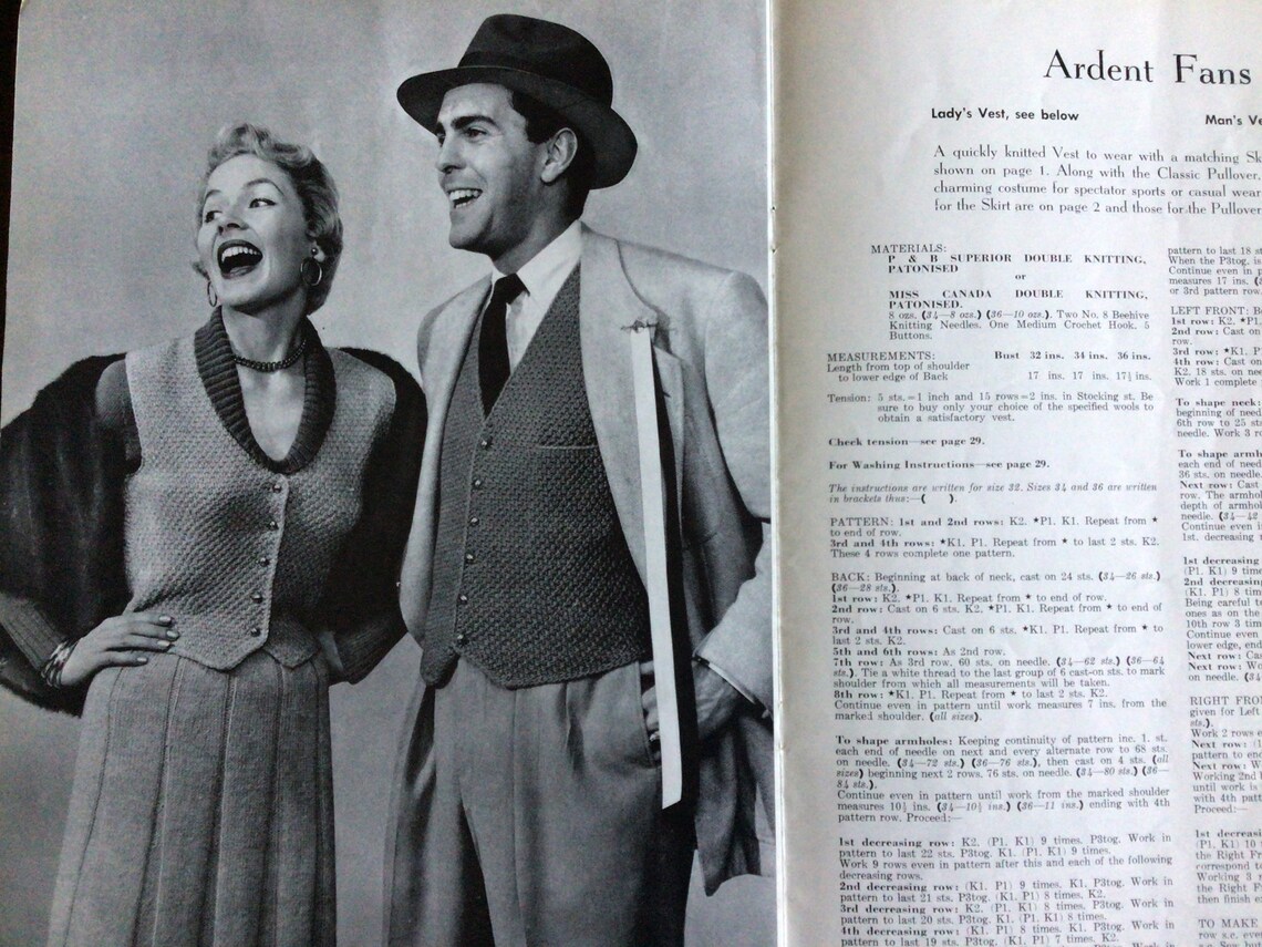 Vintage 1940’s Beehive Knitting Pattern Book, No. 69, Sportswear - Etsy