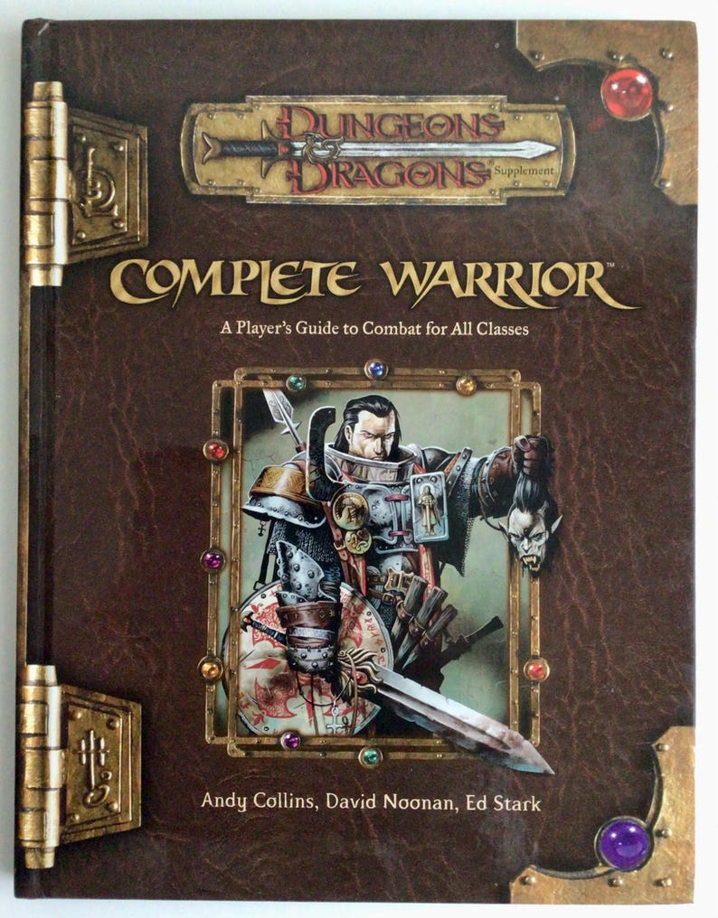 Dungeons & Dragons Book, Complete Warrior, A Player’s Guide to Combat ...