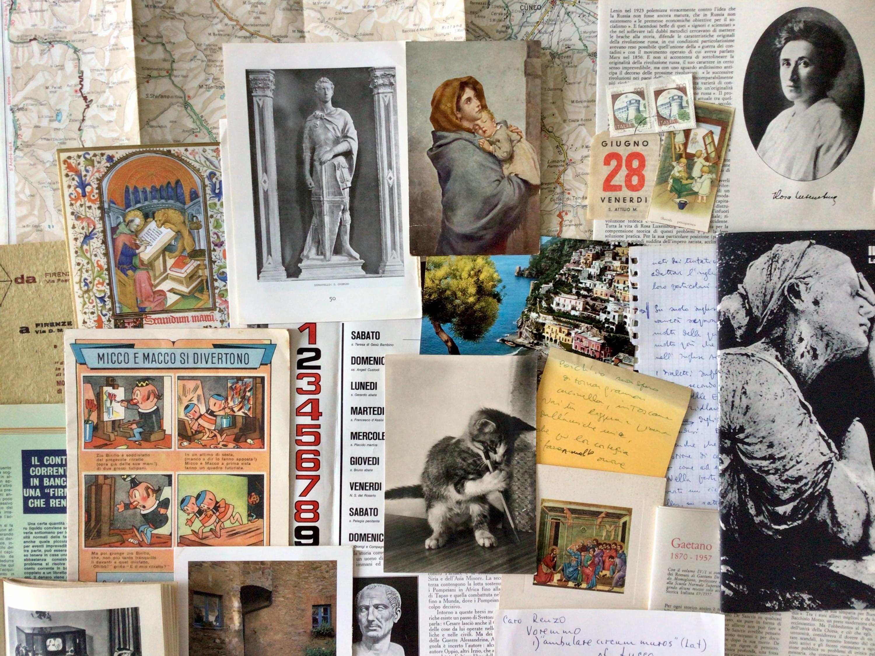 Vintage Italian Ephemera Collage: Scrapbook, Junk Journal Art Supply ...