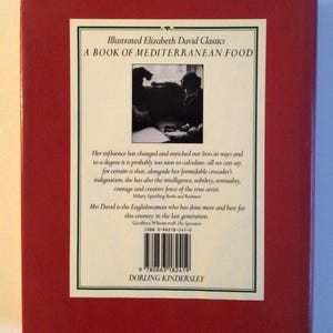 Elizabeth David Cookbook, A Book of Mediterranean Food, Dorling ...