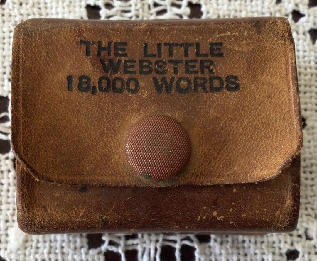 Antique Leather the Little Webster 18,000 Words Mini Dictionary, Golden ...