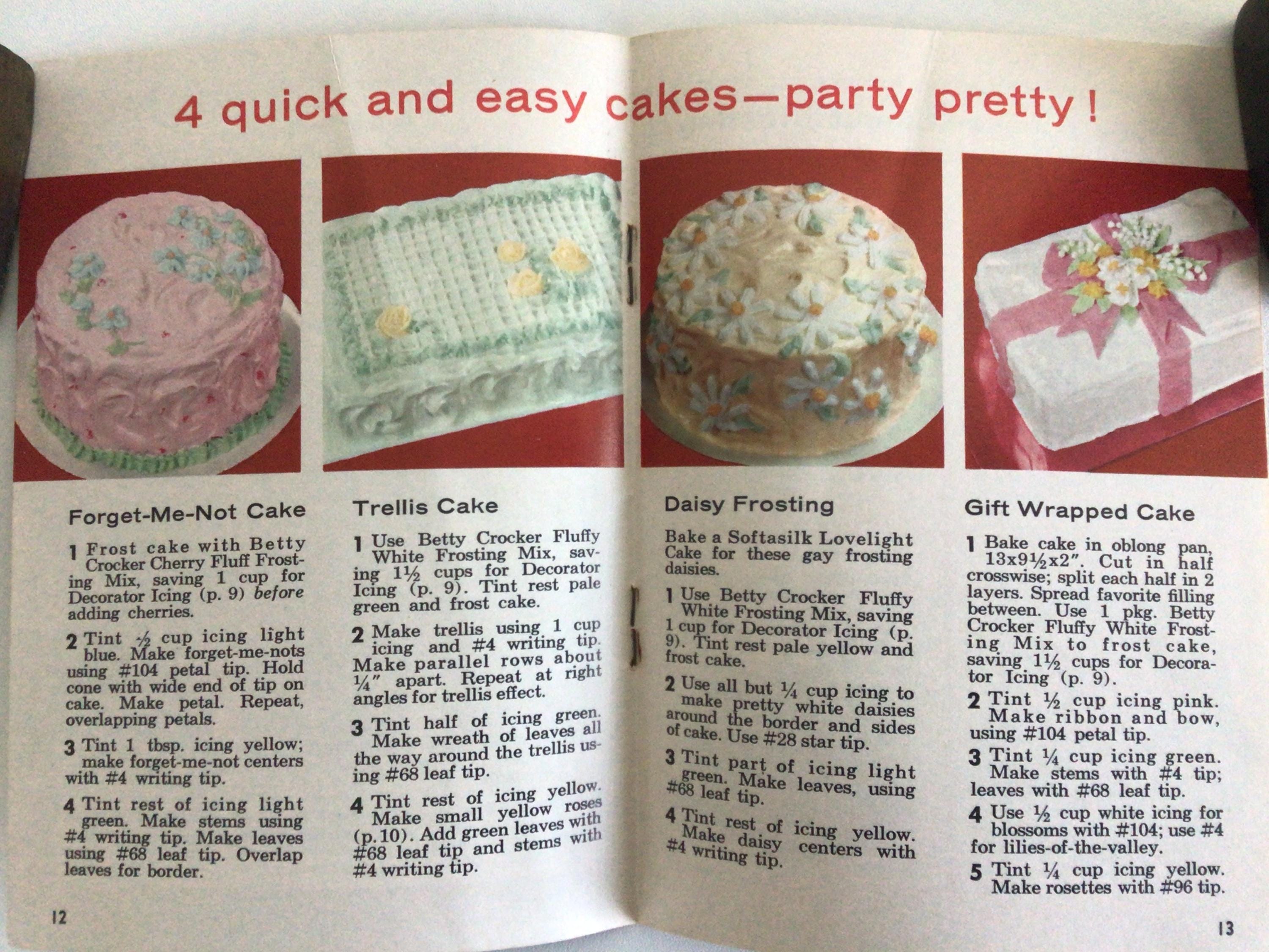 Betty Crocker’s Frosting Secrets, Fun With Frostings Vintage Recipe ...