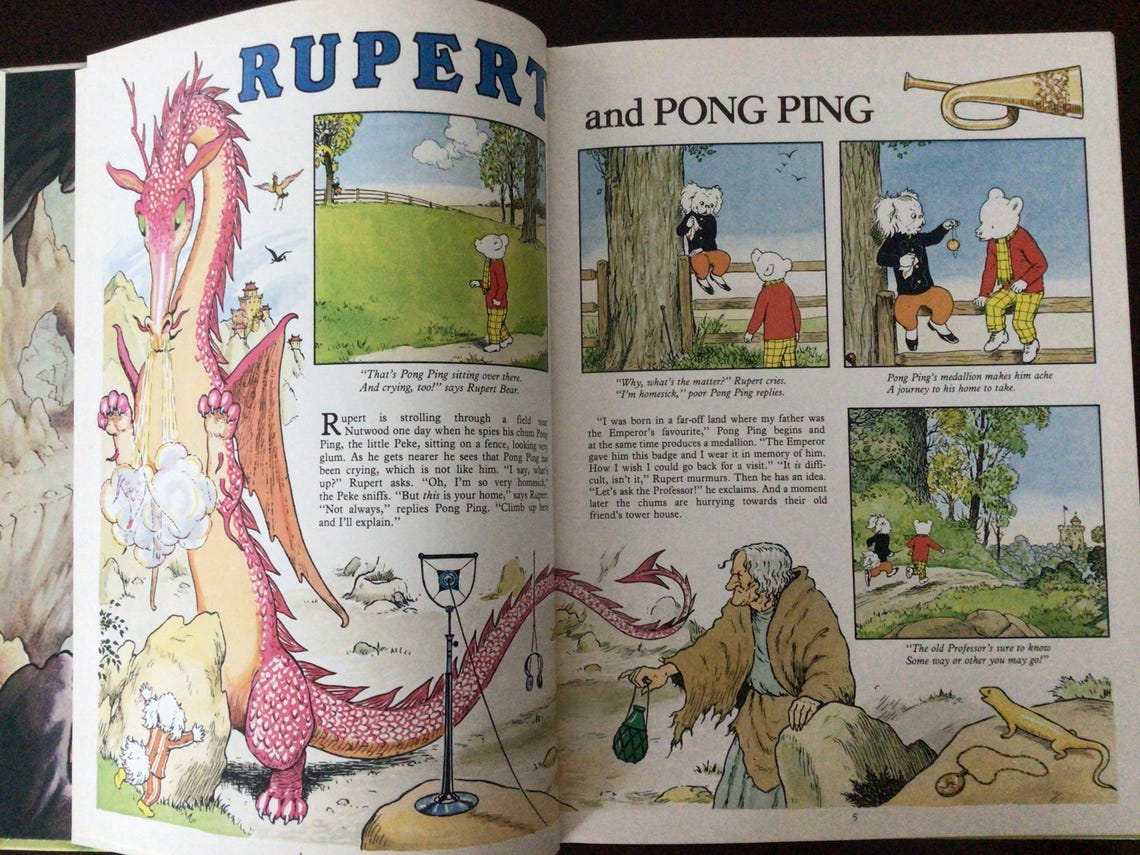 Vintage Rupert Book, the Daily Express Annual 1982, First Edition - Etsy