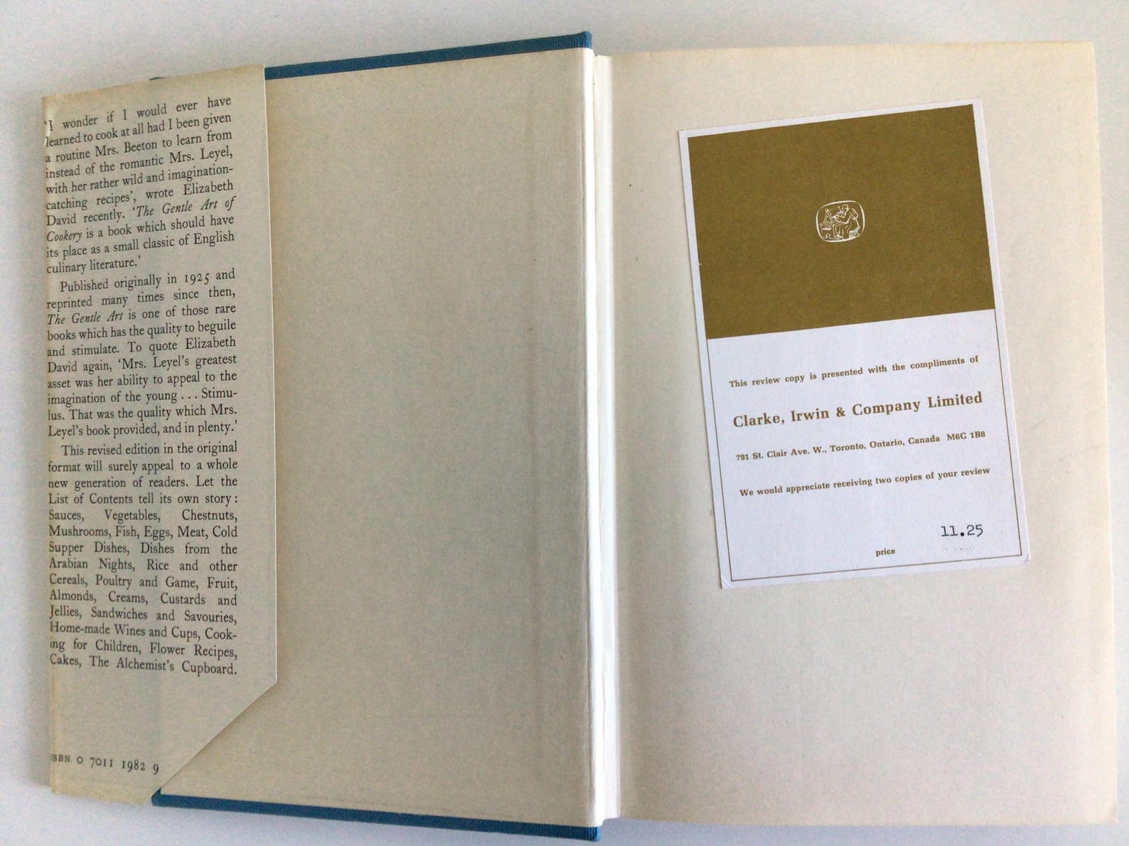 Vintage Cookbook, the Gentle Art of Cookery by Mrs C.F. Leyel & Miss ...
