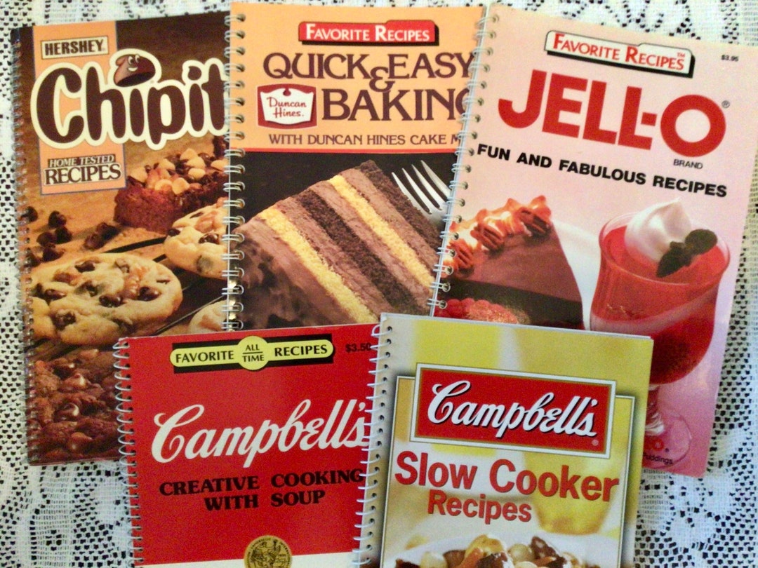 Vintage Spiral Cookbooks, Name Brand Promotions, Chipits, JELL-O ...