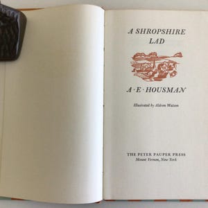 A Shropshire Lad, A.E. Housman, Vintage Poetry Book, Illustrated, Peter ...