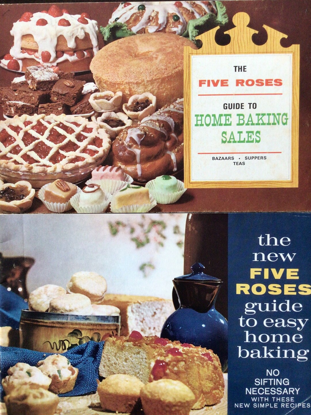 Vintage 1960s Five Roses Recipe Booklets, Guide to Home Baking Sales ...