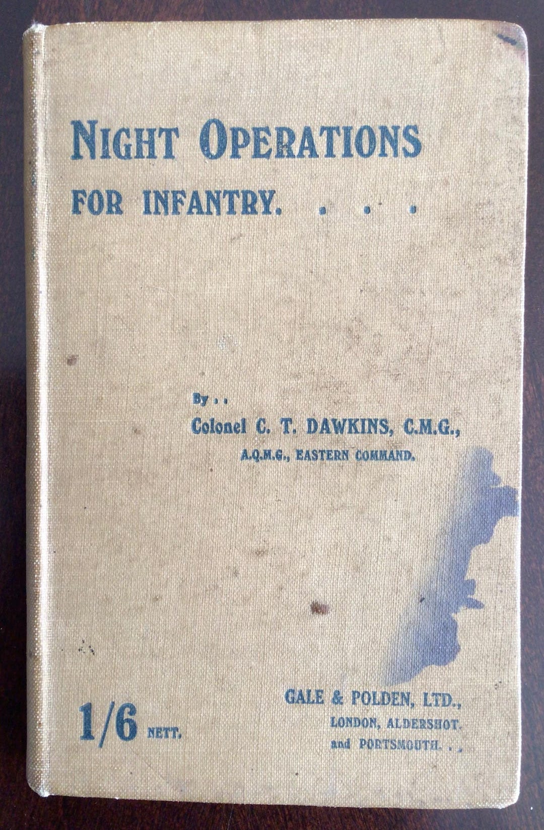 WW1 Military Training Book, Night Operations for Infantry Compiled for ...