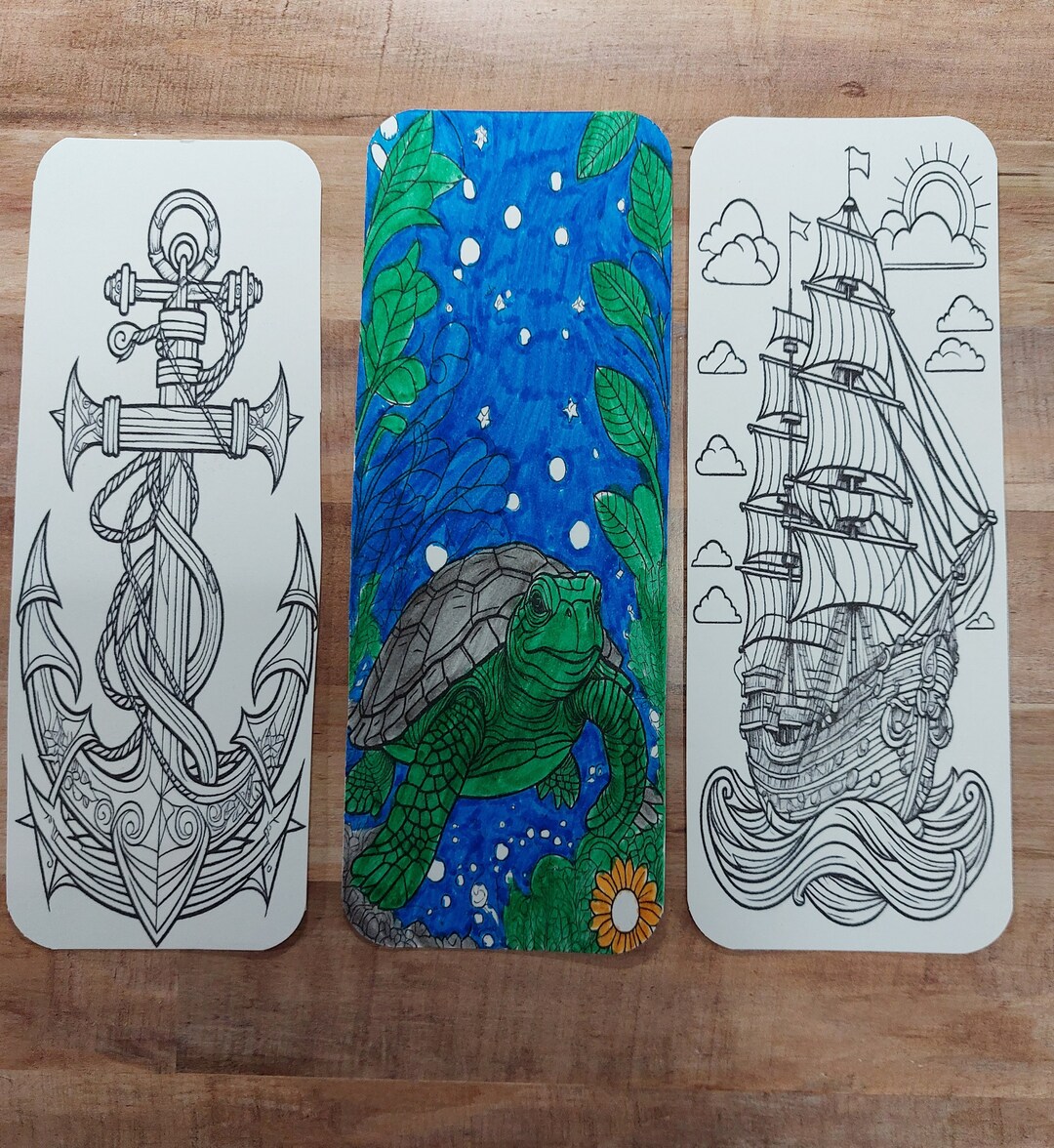 Under the Sea Bookmarks Ocean Themed Colour Your Own Bookmarks Coloring ...