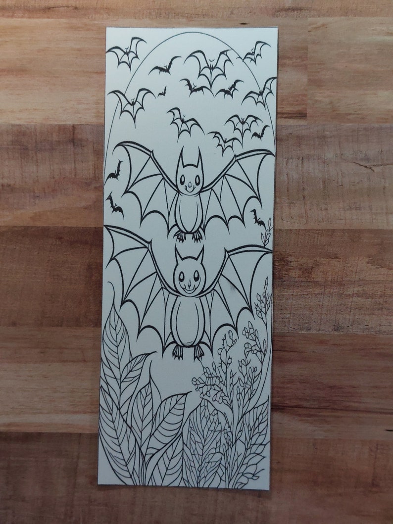 Halloween Coloring Bookmarks Set of 3 Spooky Bookmarks Kids and Adult ...