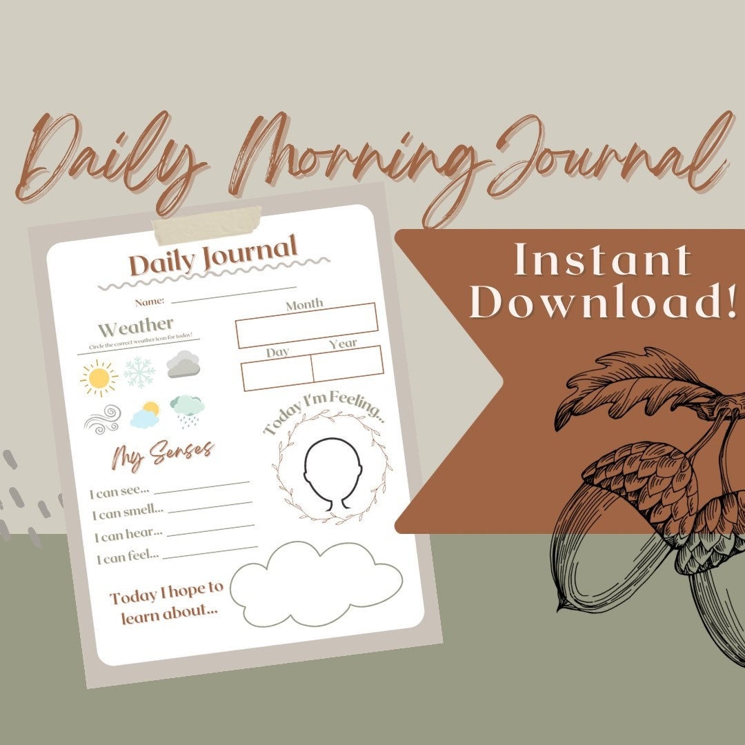 Daily Morning Journal Morning Menu Preschool Journal Homeschool Morning ...