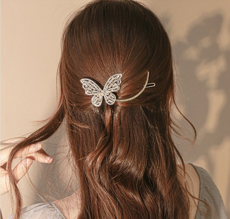 Butterfly Claw Clip Butterfly Hair Claw Clip Wedding Hair - Etsy