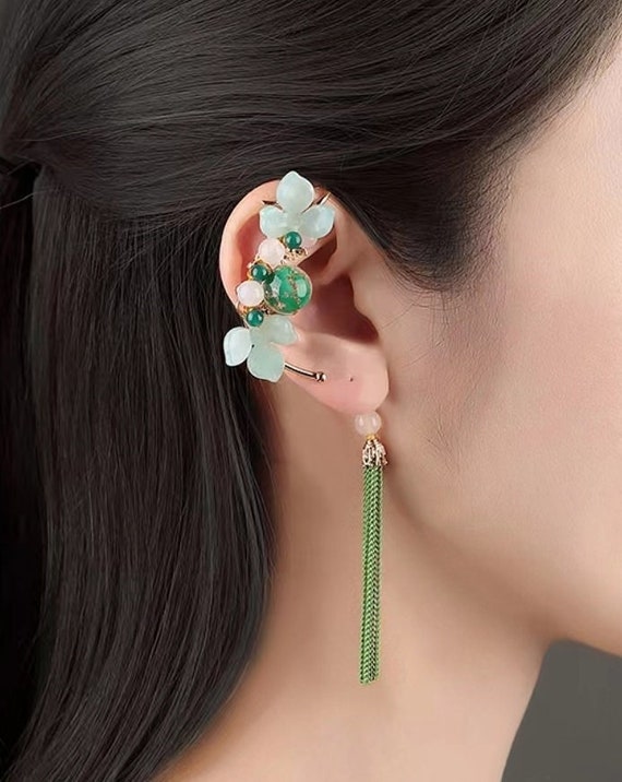 Green Cuff Earring
