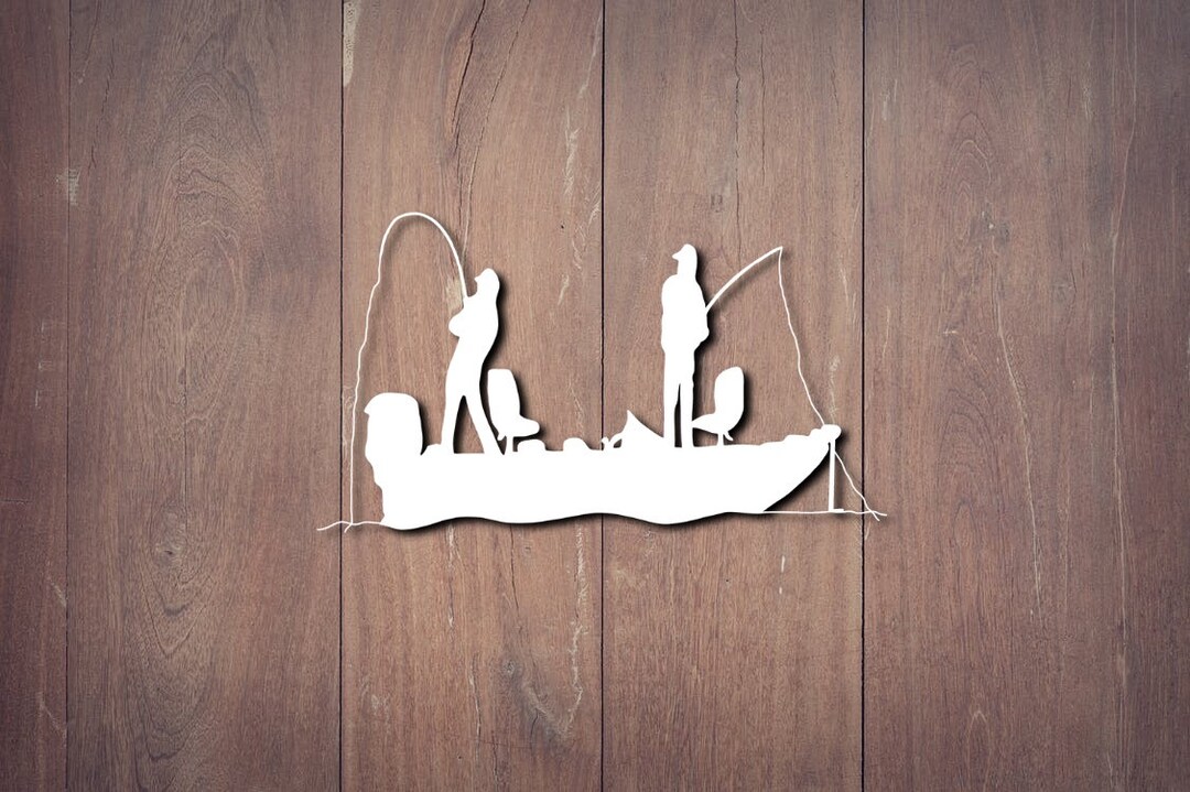Boat Decal, Fishing, Vinyl Decal, Car Decal, Wall Decal, Laptop Decal ...