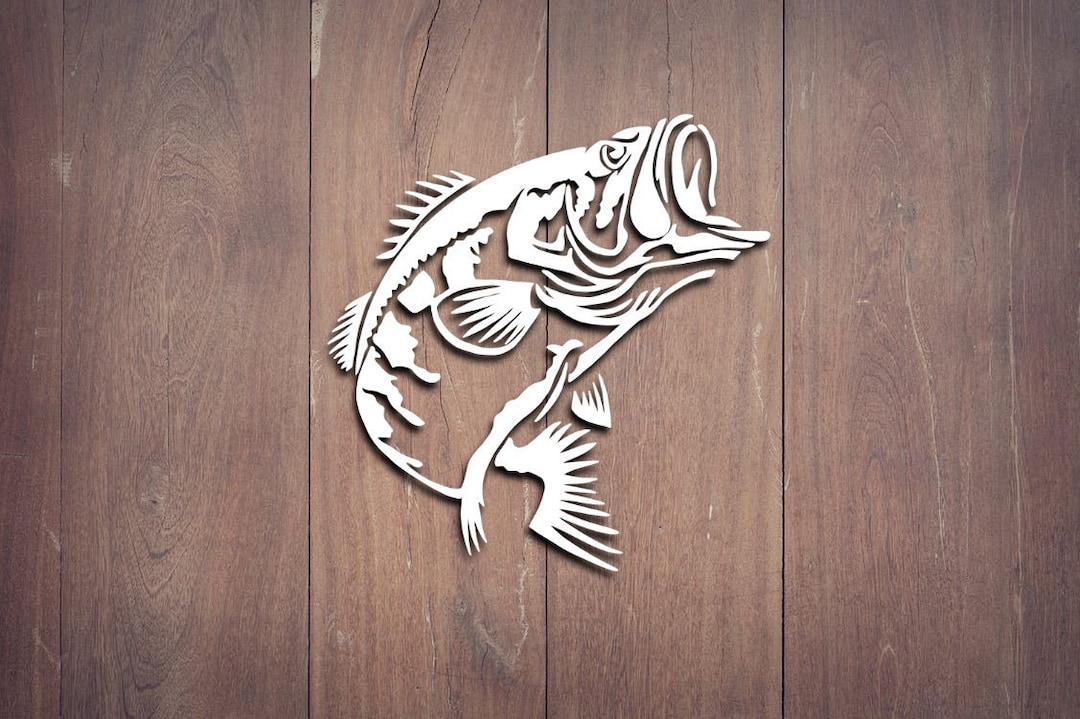 Fishing Decal, Fish, Bass Fishing, Vinyl Decal, Car Decal, Wall Decal ...