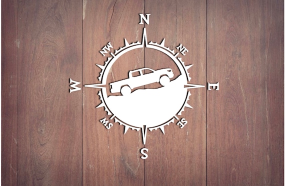 Compass Decal Mountains Vinyl Decal Car Decal Wall Decal - Etsy