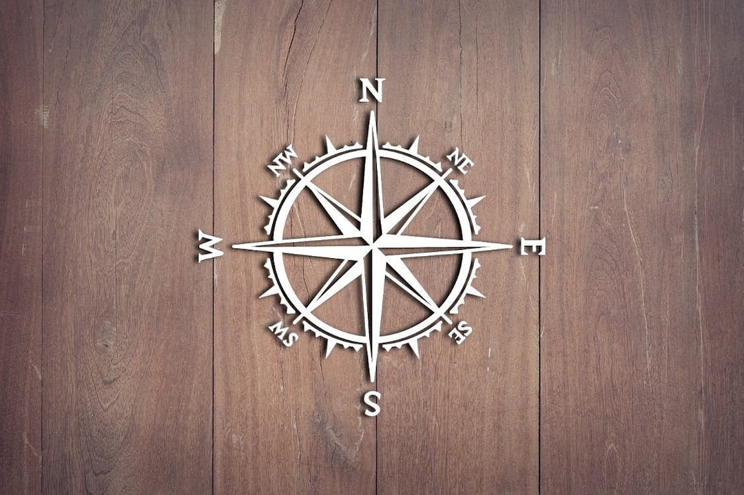 Compass Decal, Compass, Travel, Vinyl Decal, Car Decal, Wall Decal ...