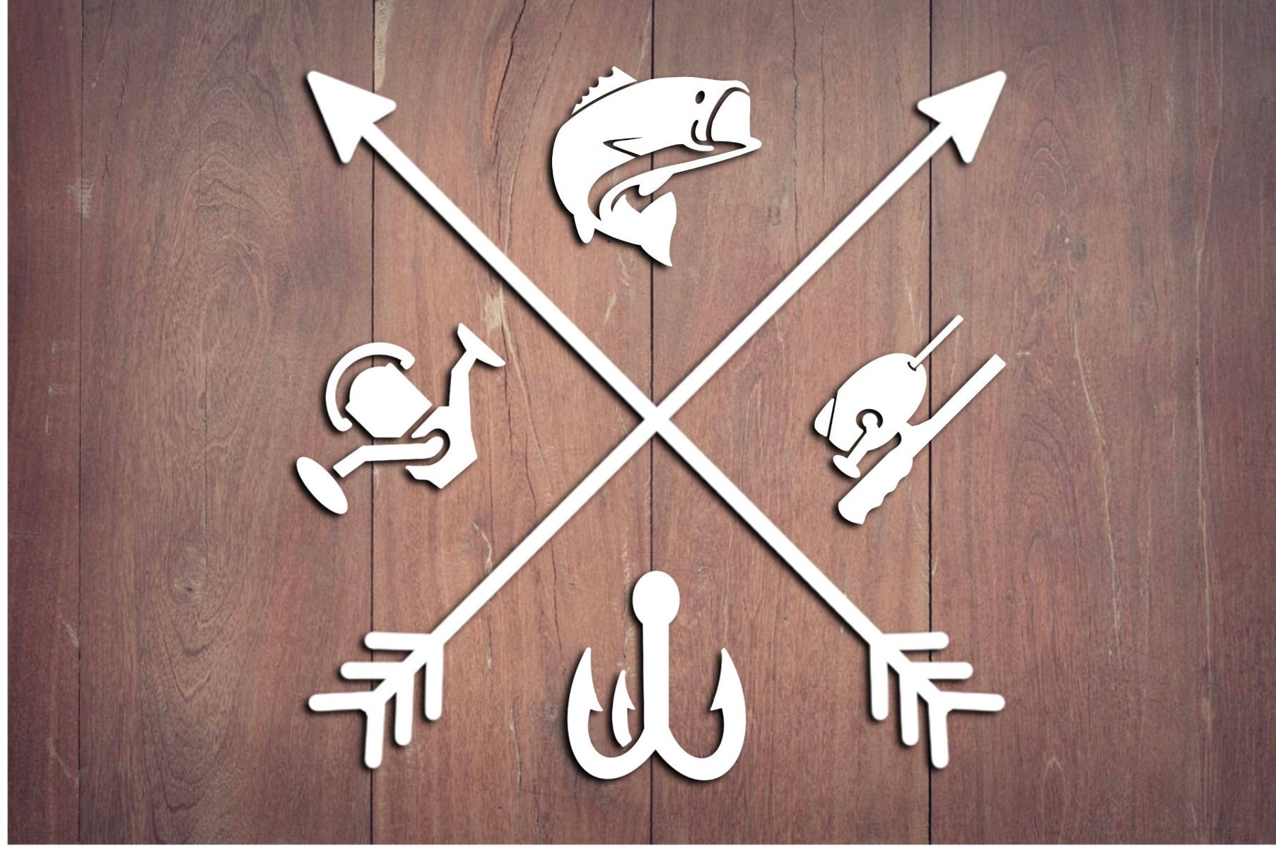 Fishing Decal Fish Bass fishing Vinyl Decal Car Decal | Etsy