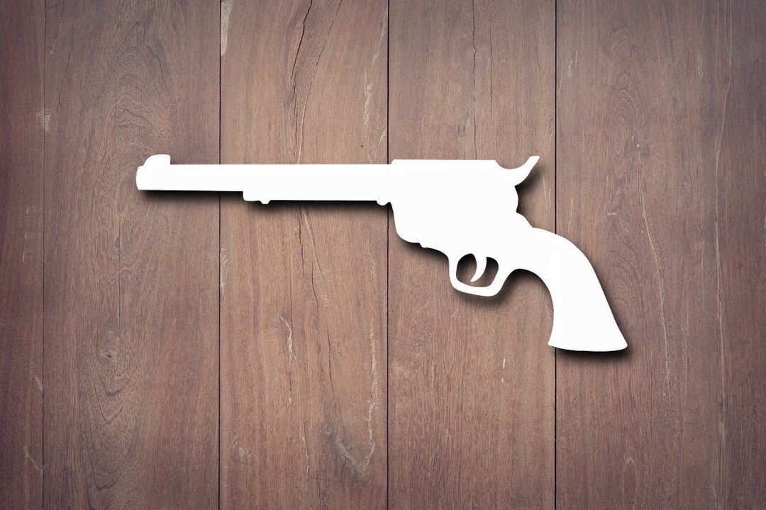 Revolver Decal, Gun Decal, Vinyl Decal, Car Decal, Wall Decal, Laptop ...