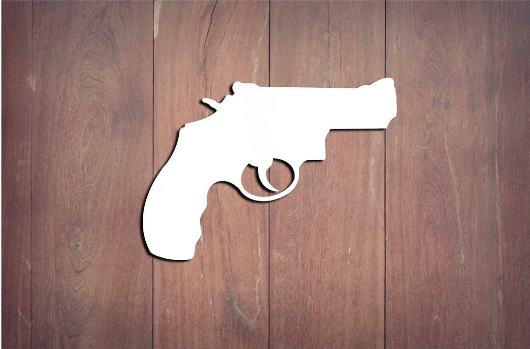 Revolver Decal, Gun Decal, Vinyl Decal, Car Decal, Wall Decal, Laptop ...