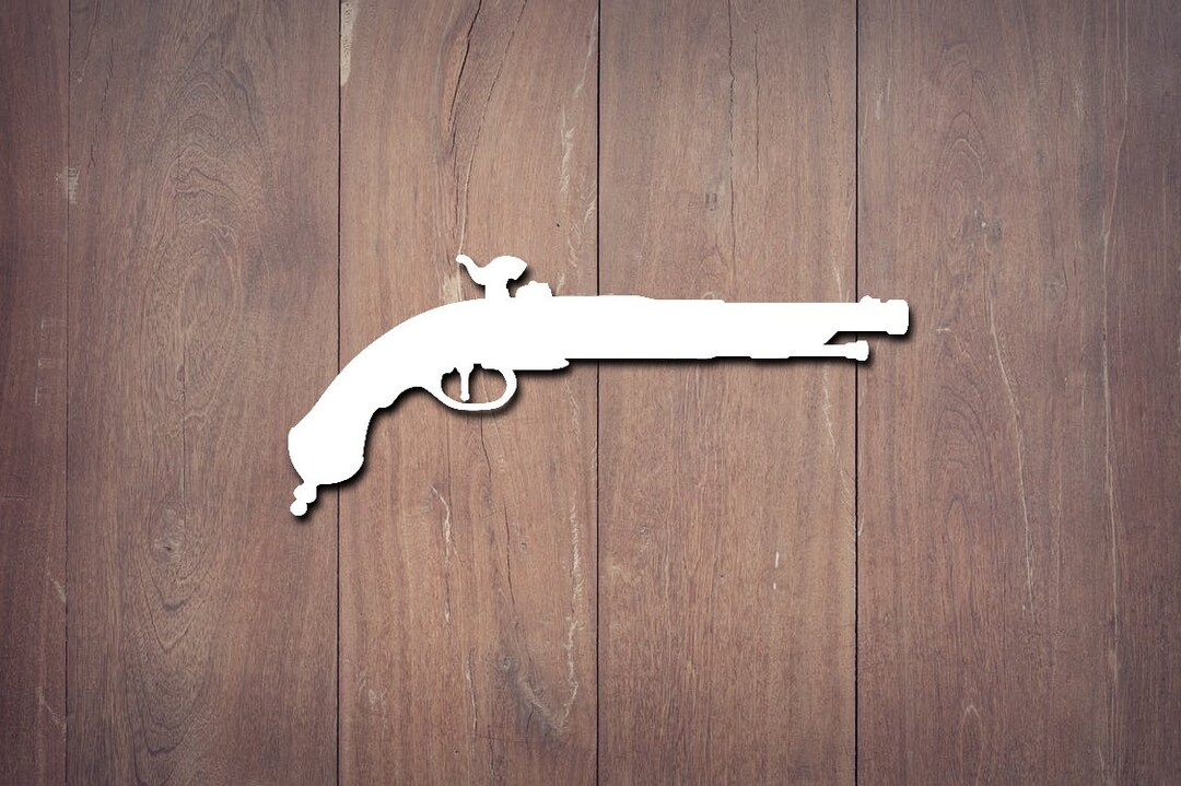 Flintlock Decal, Pistol, Vinyl Decal, Car Decal, Wall Decal, Laptop ...