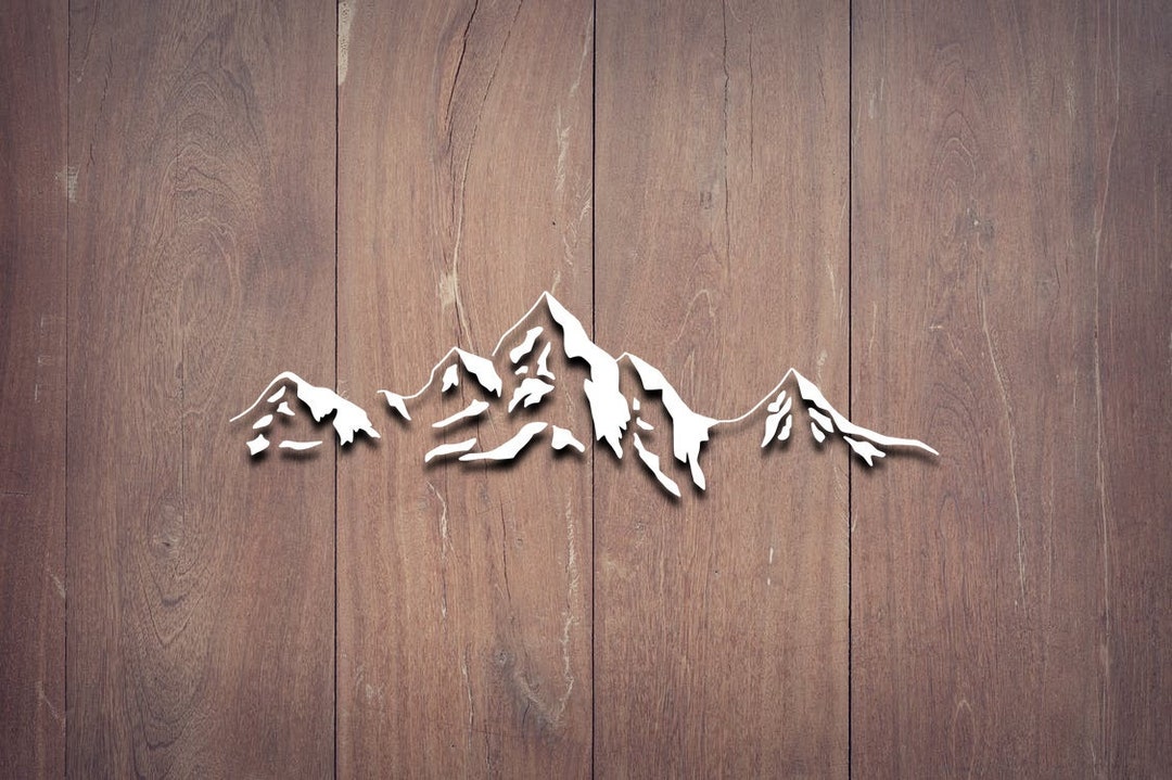 Mountain Decal, Mountains, Vinyl Decal, Car Decal, Wall Decal, Laptop ...