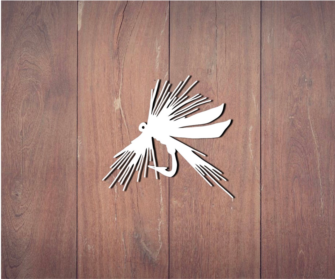 Fly Fishing Decal, Fishing, Vinyl Decal, Car Decal, Wall Decal, Laptop ...