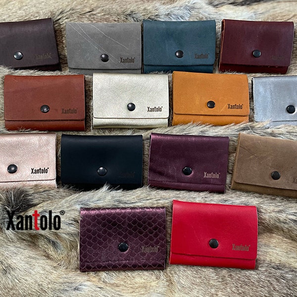 Purple Leather Business Card Case - Etsy