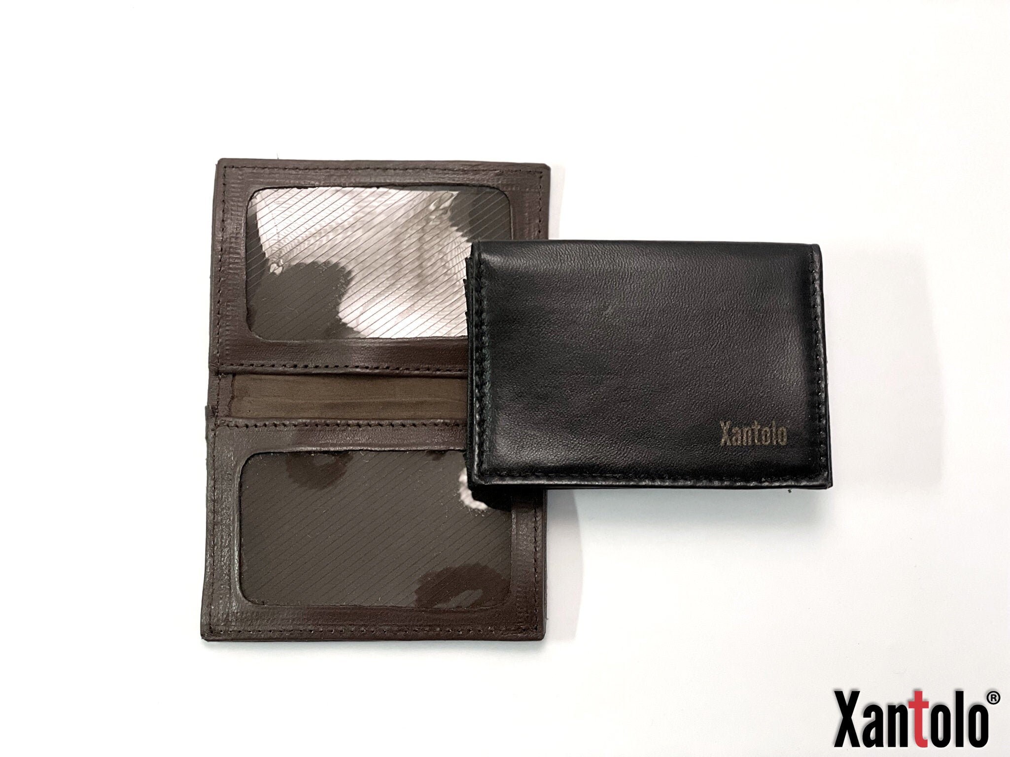 Leather Wallet With Double Id Windows - Etsy UK