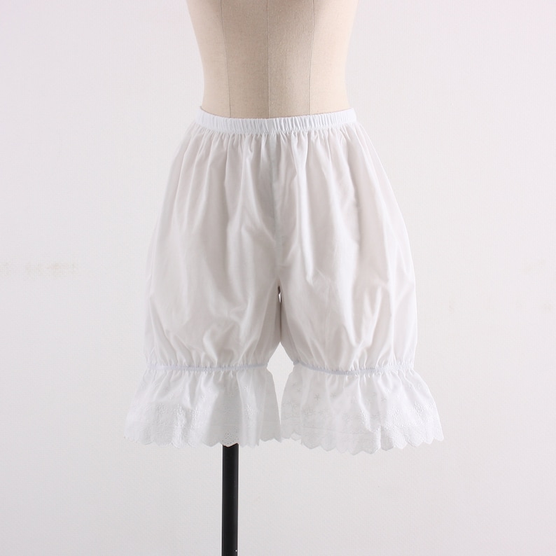 Womens Cotton White Lace Bloomers / Long Bloomers / Pettipants - Etsy