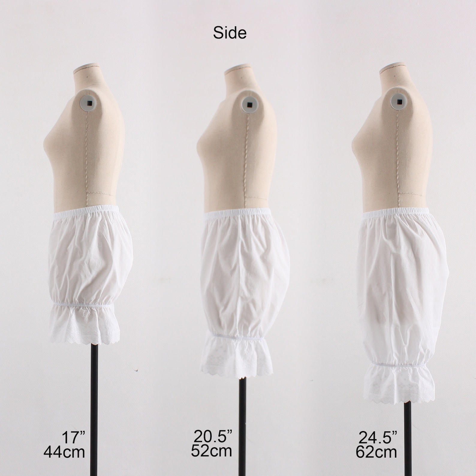 Womens Cotton White Lace Bloomers / Long Bloomers / Pettipants ...