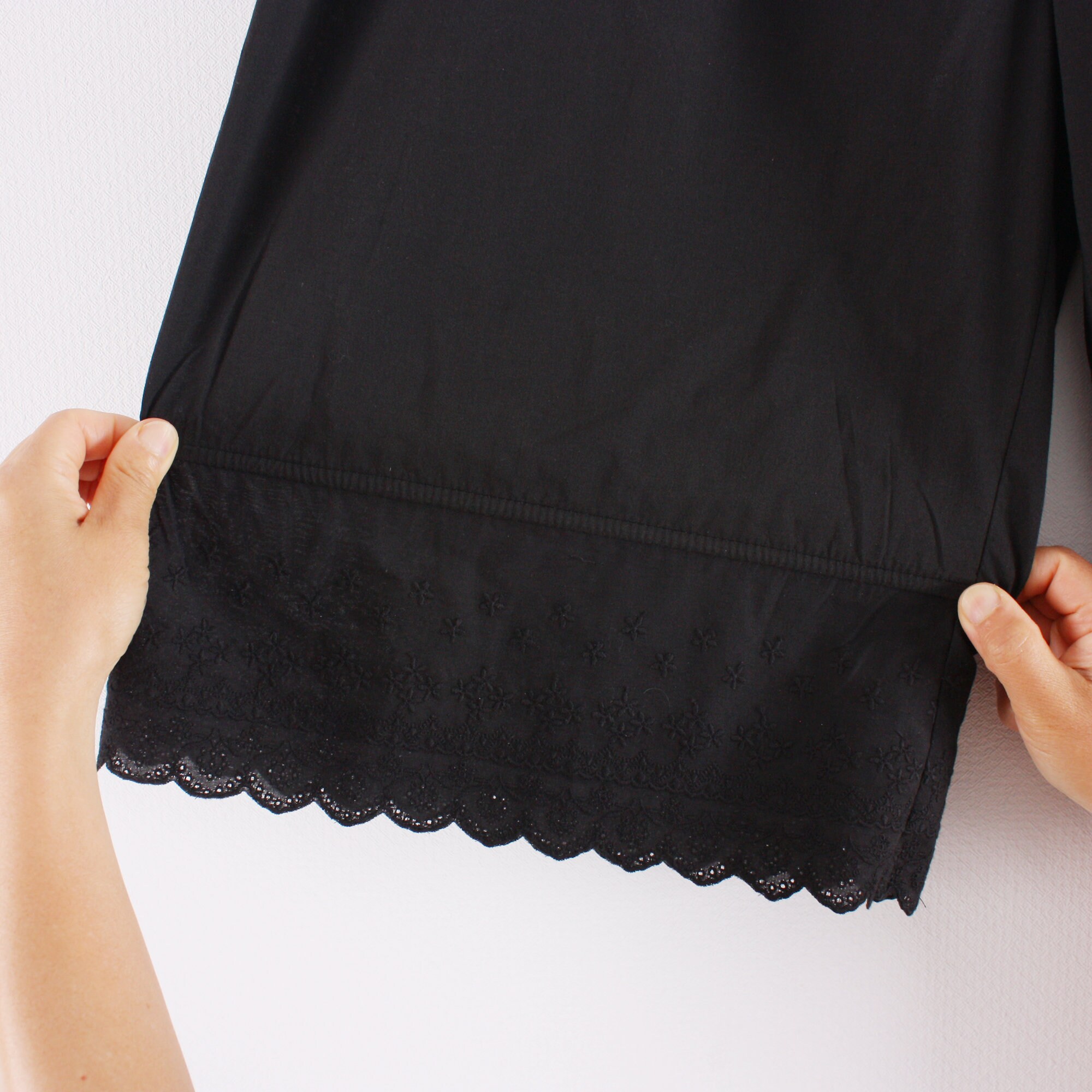 Womens Cotton Black Lace Bloomers / Long Bloomers / Pettipants ...