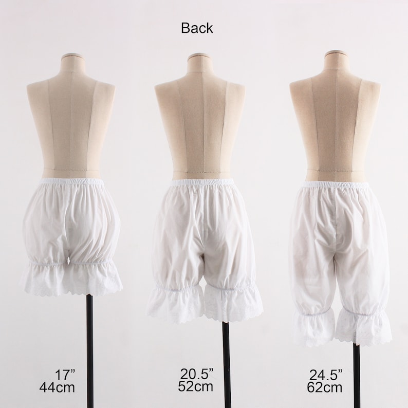 Womens Cotton White Lace Bloomers / Long Bloomers / Pettipants ...