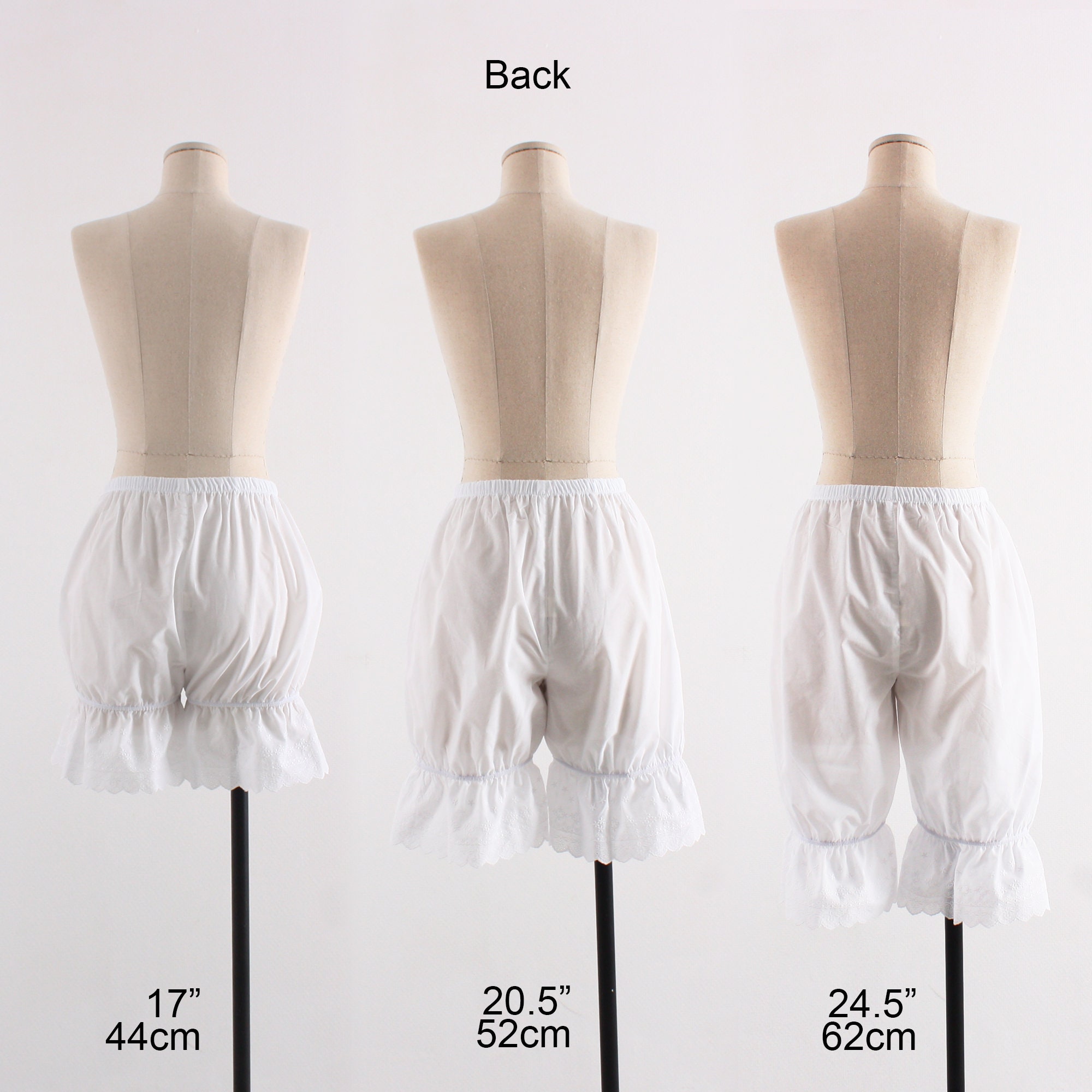 Womens Cotton White Lace Bloomers / Long Bloomers / Pettipants ...