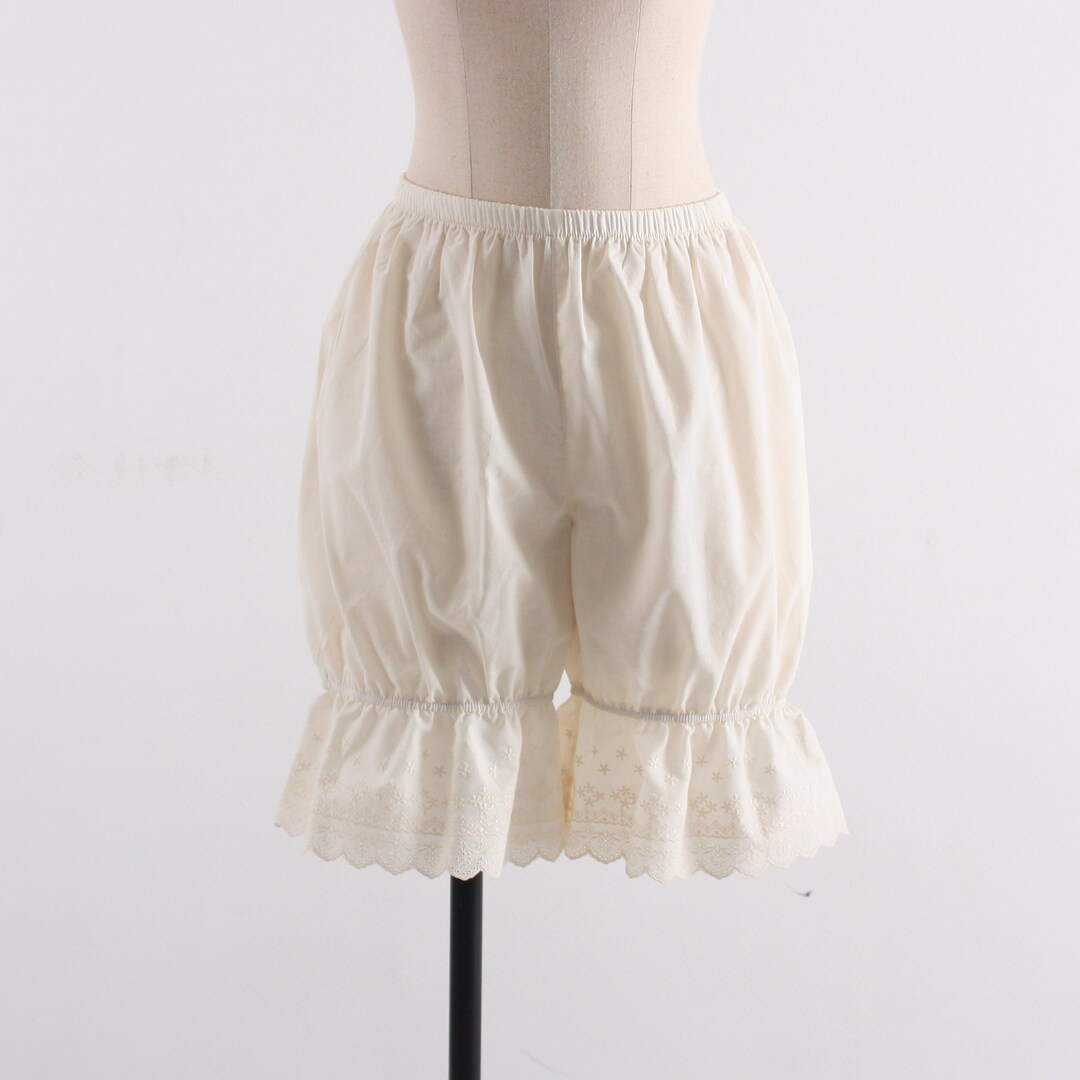 Women Cotton Begie Lace Bloomers / Knee Length Bloomers / Pettipants ...