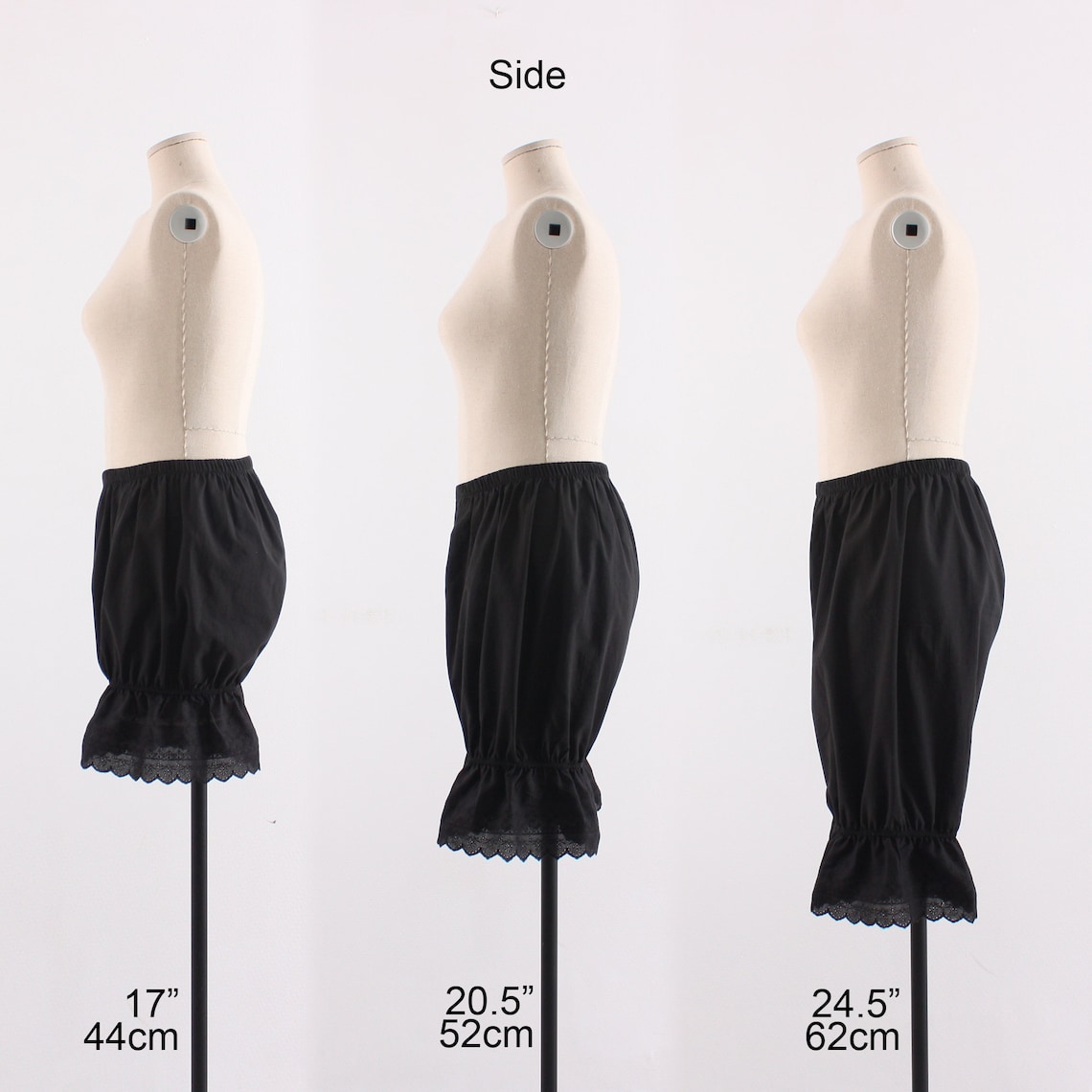 Womens Cotton Black Lace Bloomers / Long Bloomers / Pettipants - Etsy