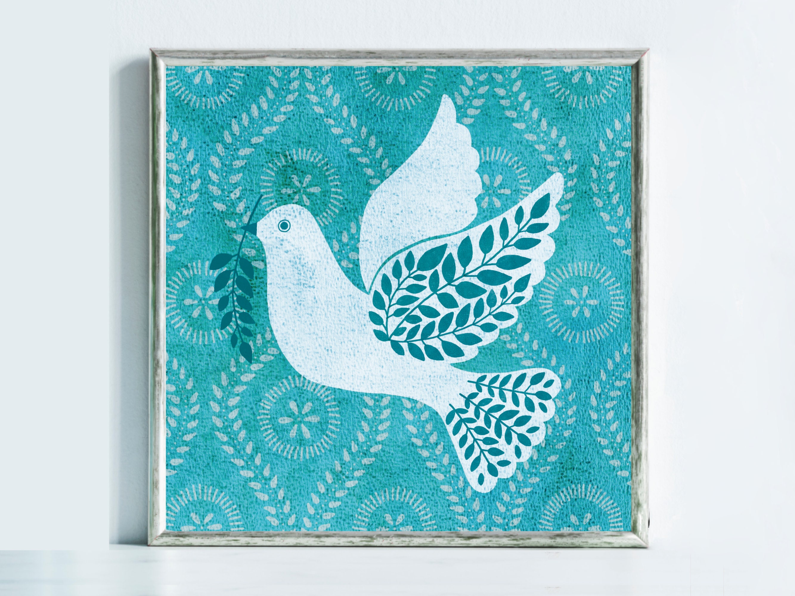 Dove Art Print Poster Watercolour Art Nature Wall Art | Etsy