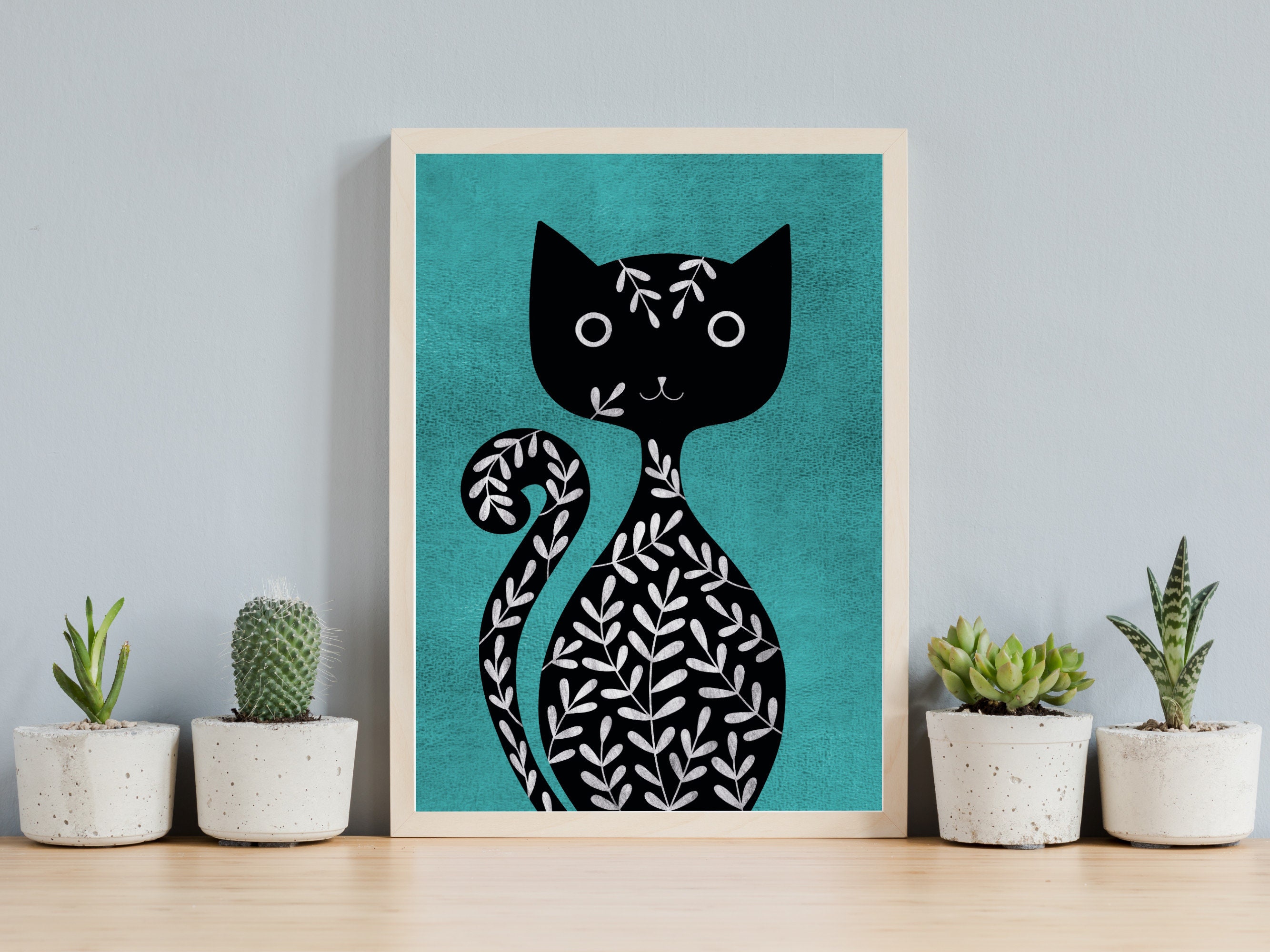 Katzen Poster Katze Poster Katze Kunstdruck - Etsy.de