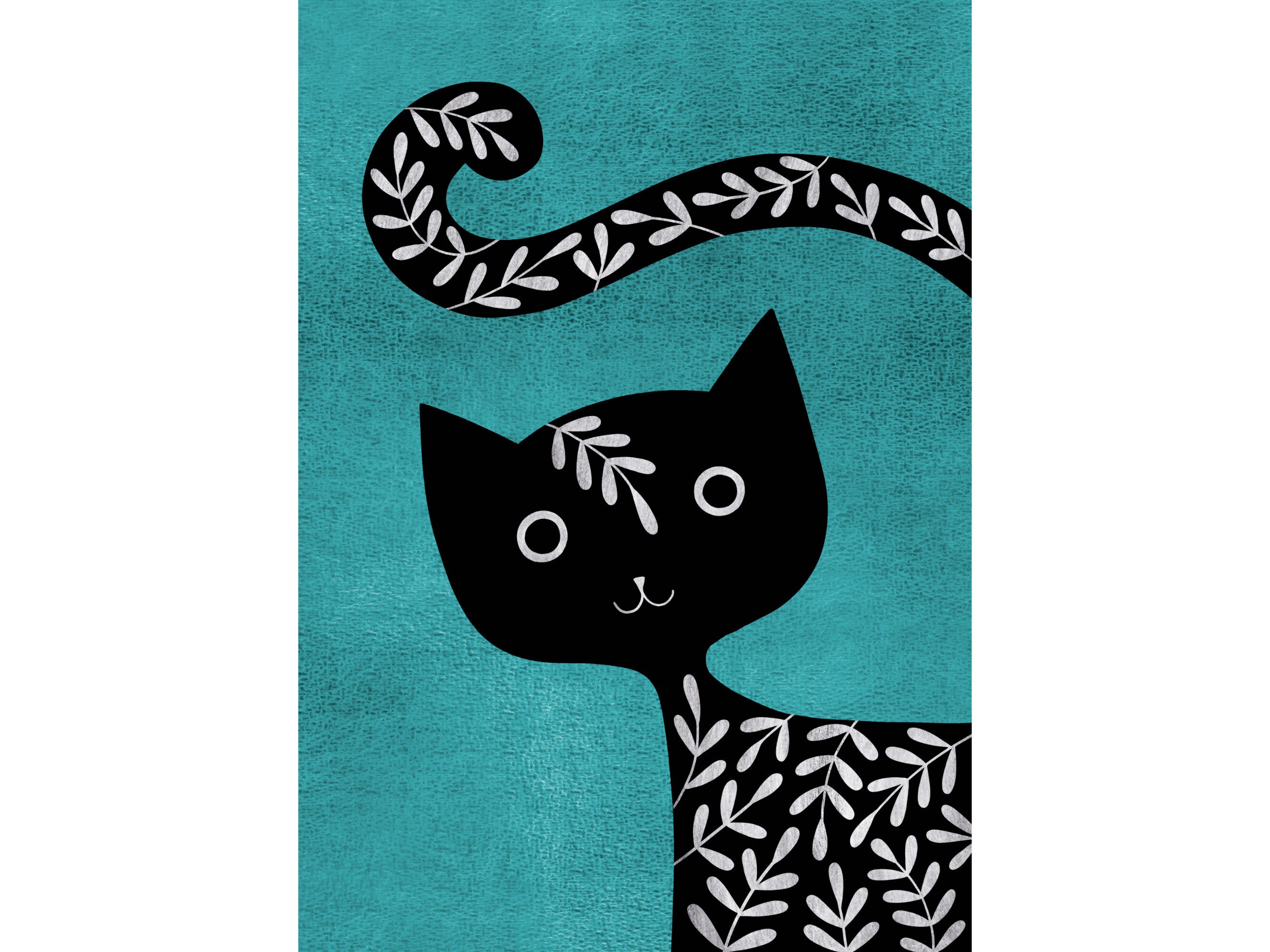 Katten Poster Kat Poster Cat Art Print | Etsy Nederland