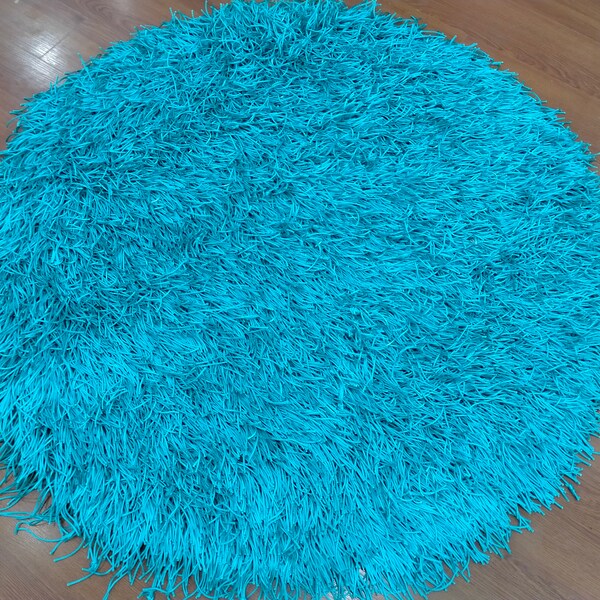 Blue Shag Rug - Etsy