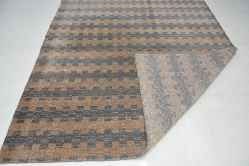 5'6x 7'6 Rug | Handmade Hand Woven Wool & Viscose Multi Area Rug ...