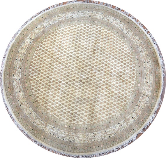 6'x6' Round Rug Modern Luxury Hand Knotted Wool Area - Etsy