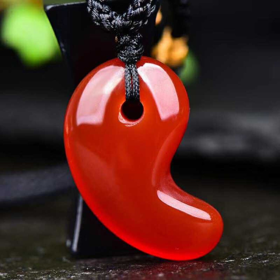 Hand Carved Magatama Pendant Sculpture Crystal Pendant DIY Handmade ...