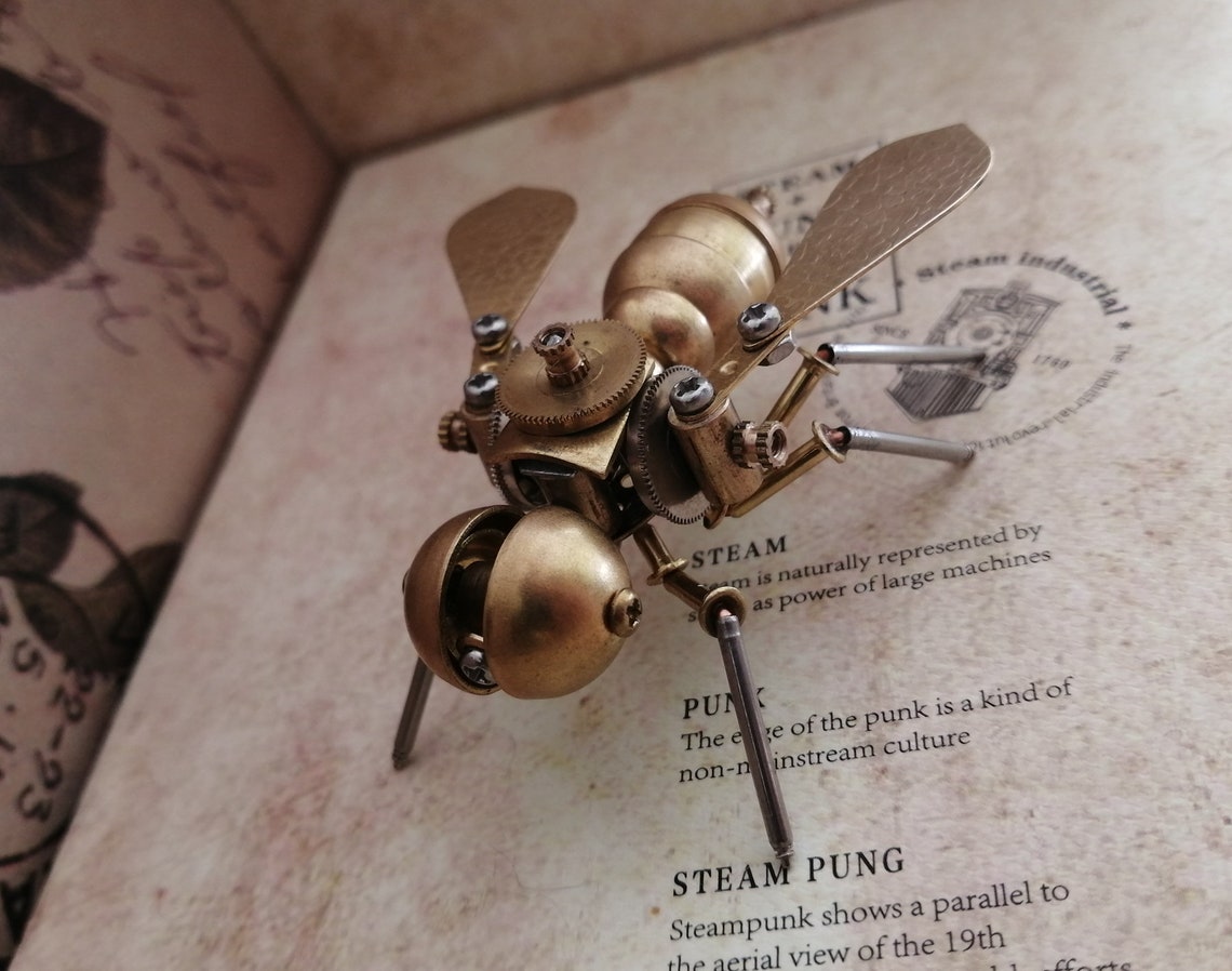 Steampunk Mechanical Insect Praying Bee All-metal Handmade - Etsy