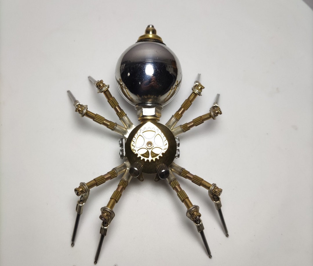 Steampunk Mechanical Spider All-metal Handmade Creative Small Crafts ...