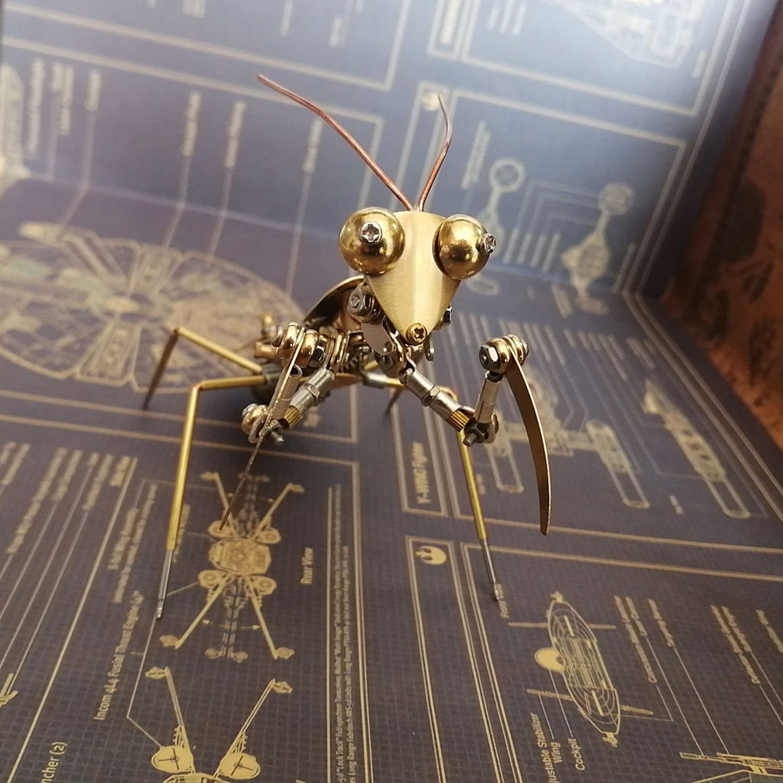 Steampunk Mechanical Insect Praying Mantis All-metal Handmade | Etsy