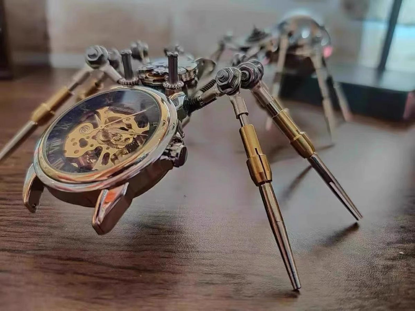 Steampunk Mechanical Watch Spider Handmade Home Decor Creative Small ...