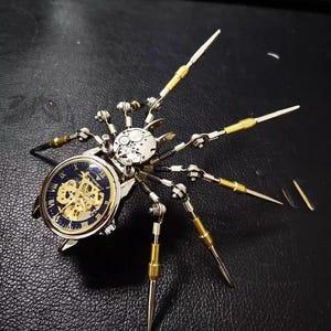 Steampunk Mechanical Watch Spider Handmade Home Decor Creative Small ...