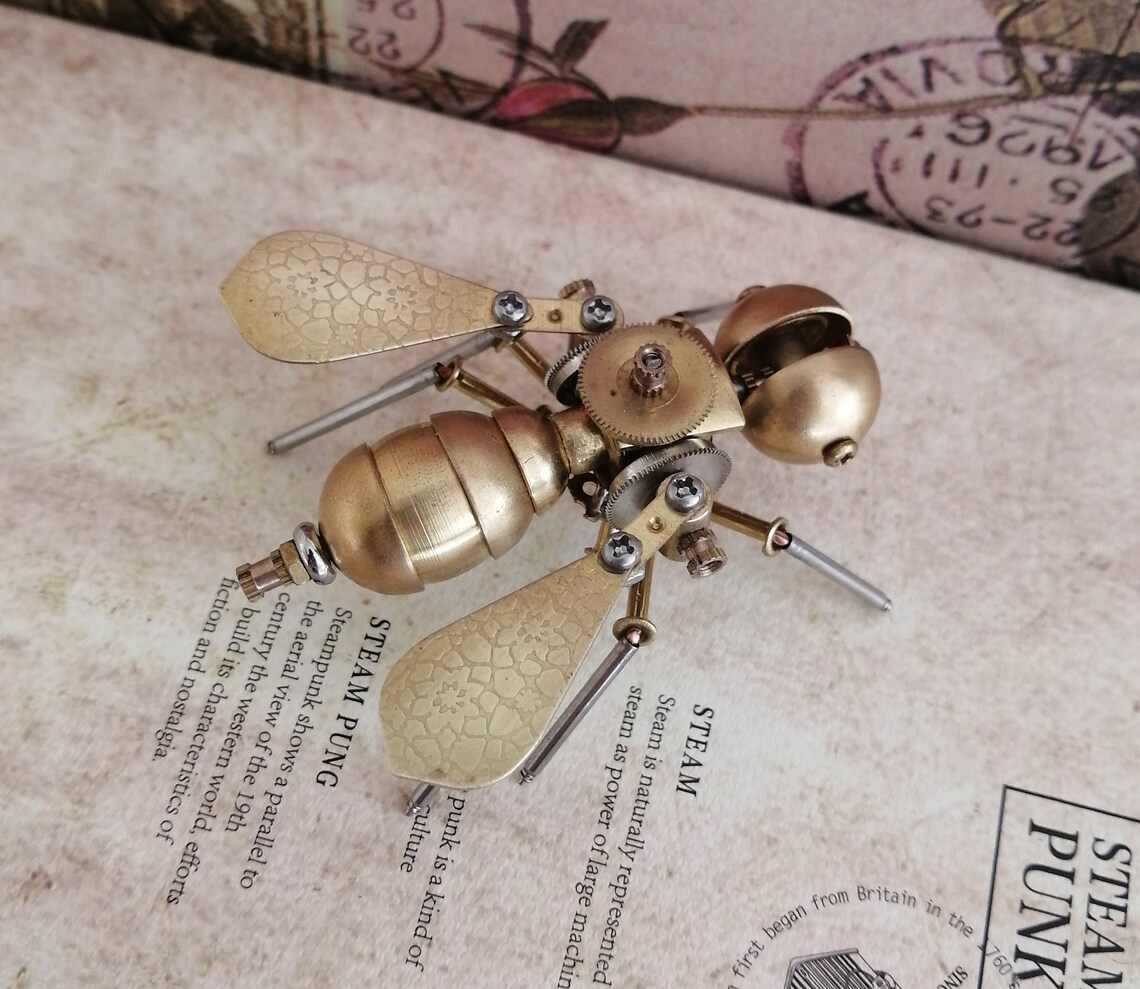 Steampunk Mechanical Insect Praying Bee All-metal Handmade | Etsy