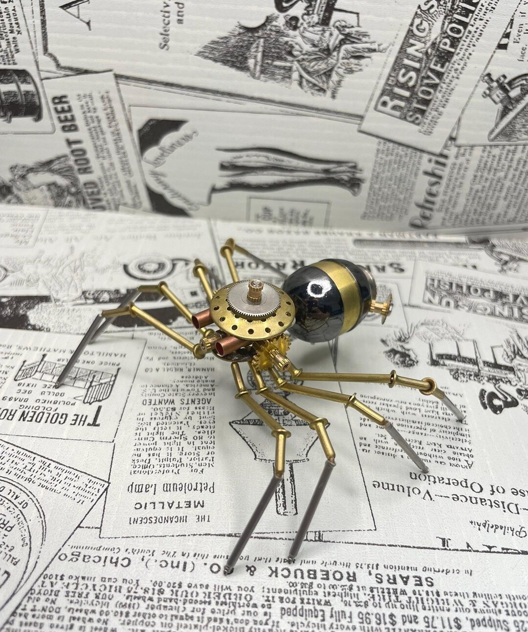 Steampunk Mechanical Little Spider Handmade Creative Small Crafts ...